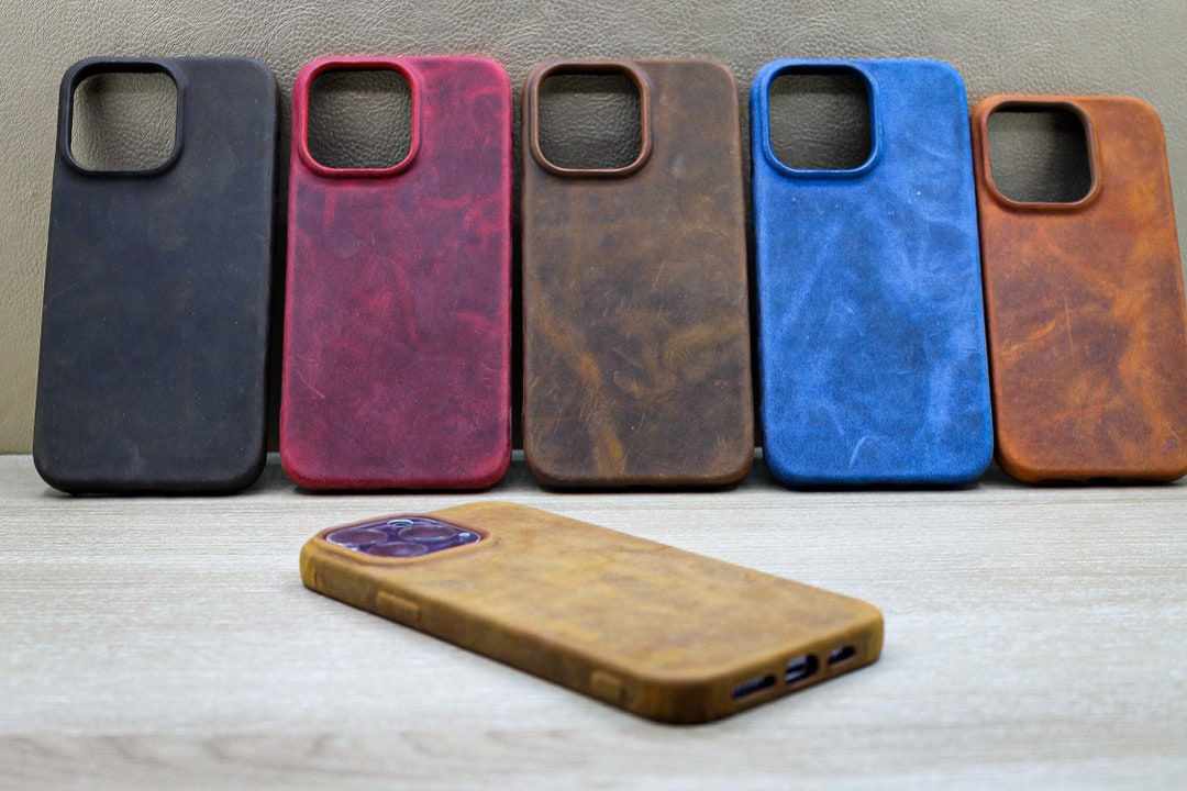 Luxury Leather iPhone Cover, Camel Cell Phone Case, iPhone 14, 13, 12 ...