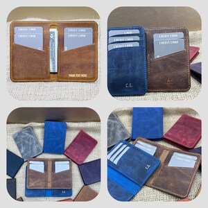 Full Grain Leather Credit Card Holder, Business Card Cover, Custom ...