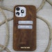 Full Grain Leather Phone Case, Camel Phone Cover, iPhone 14, 13, 12, 11 ...