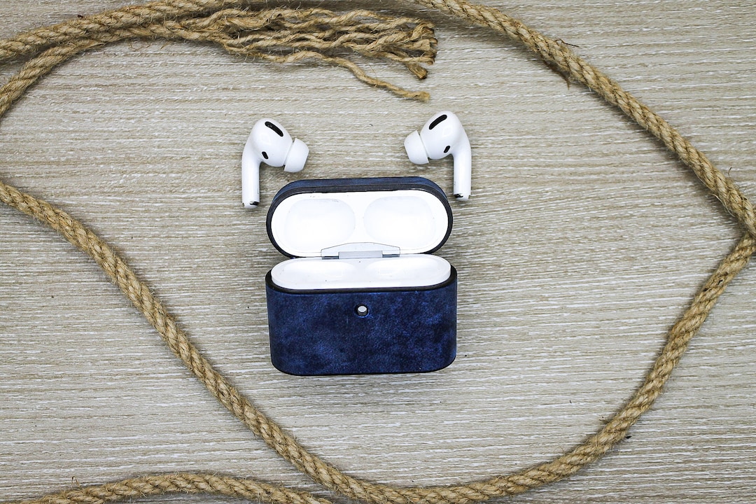 Genuine Full Grain Leather Airpods Cover, Personalized Airpods 1/2 ...