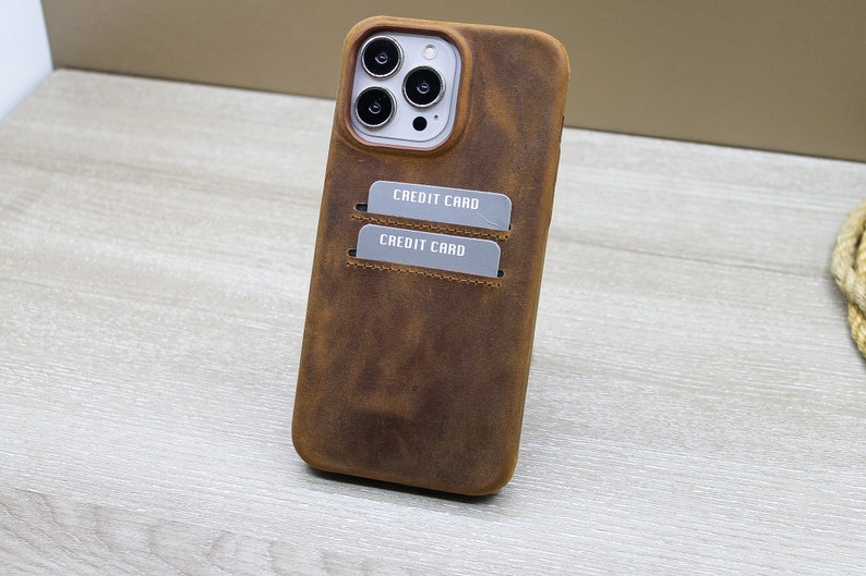 Full Grain Leather Phone Case, Camel Phone Cover, iPhone 14, 13, 12, 11 ...
