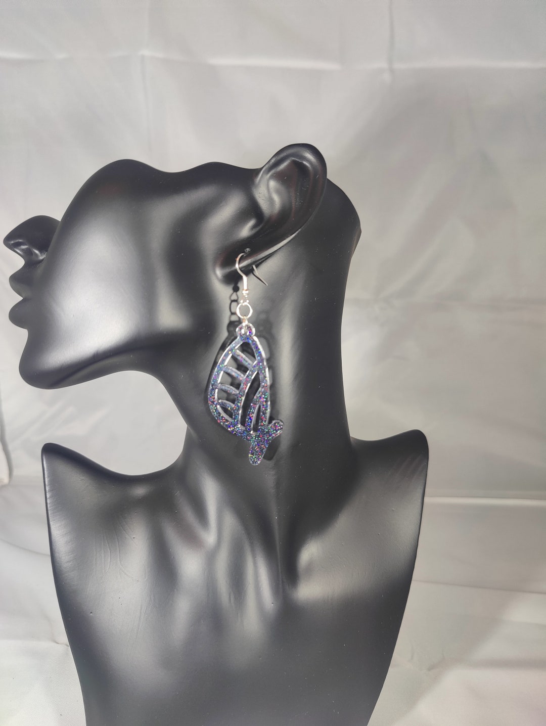 Butterfly Side View Dangle Earrings - Etsy