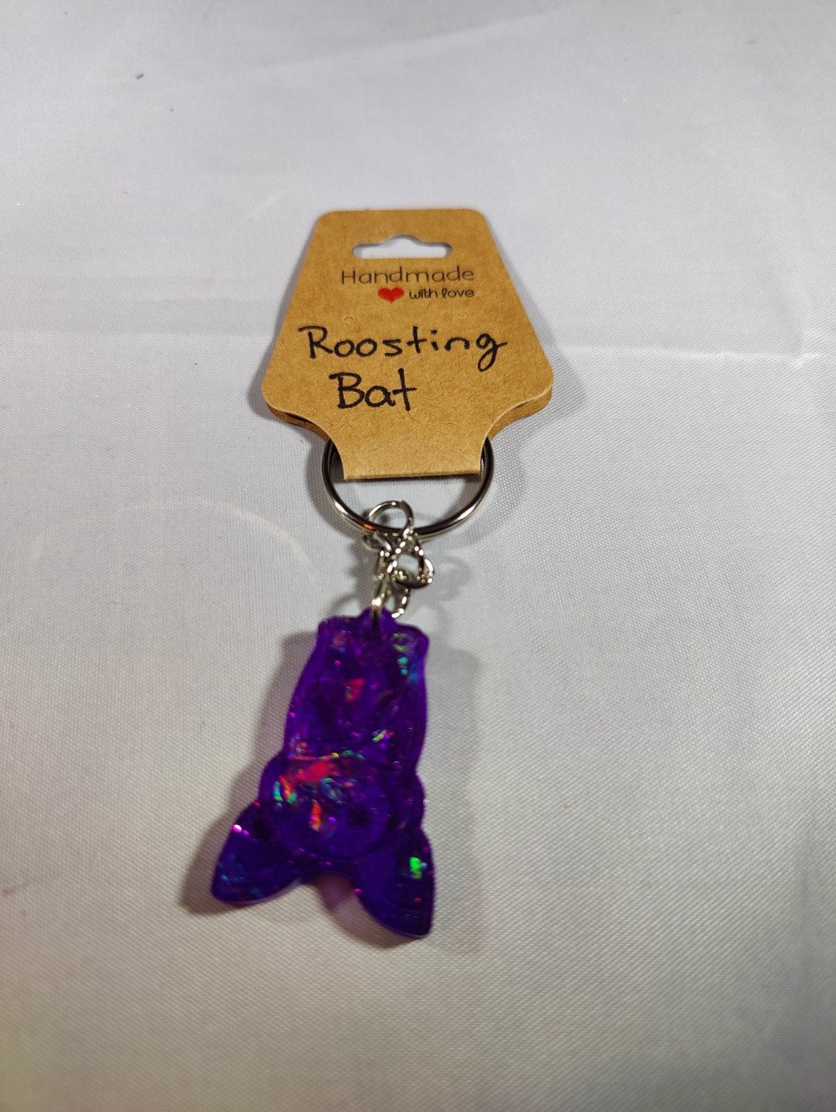 Roosting Bat Keychain - Etsy