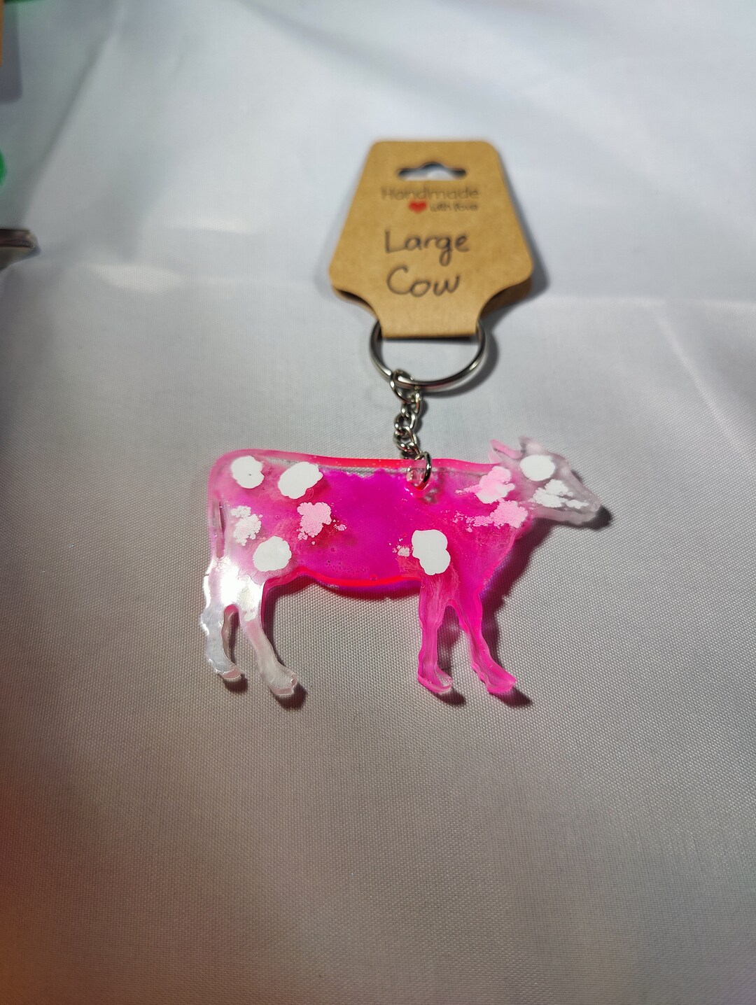 Large Cow Key Chain - Etsy