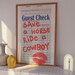 Save A Horse, Ride A Cowboy Guest Check Art Print, Digital Download ...