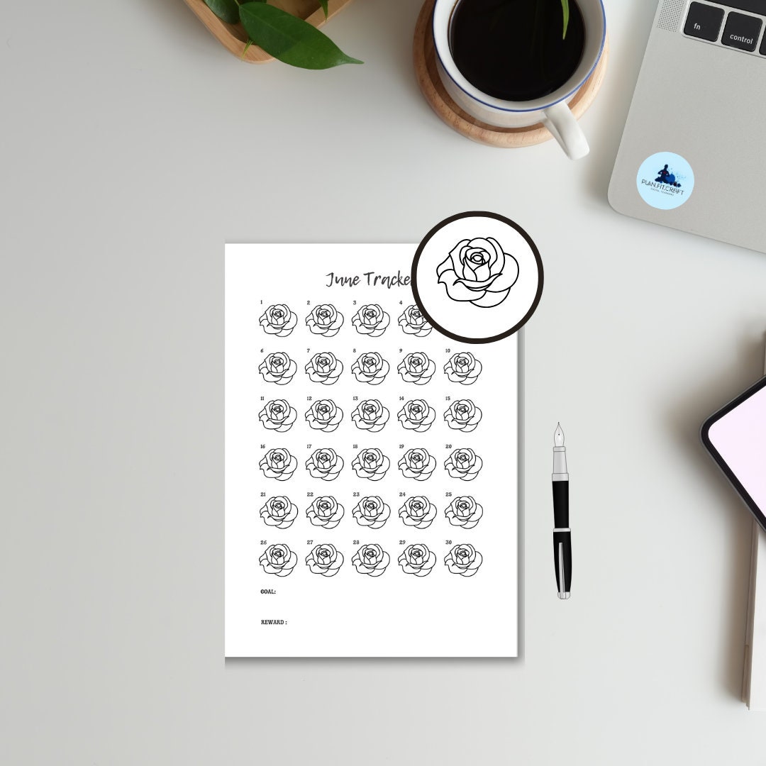 June Tracker Coloring Pages Bundle: Mood, Exercise, and Habit Tracker ...