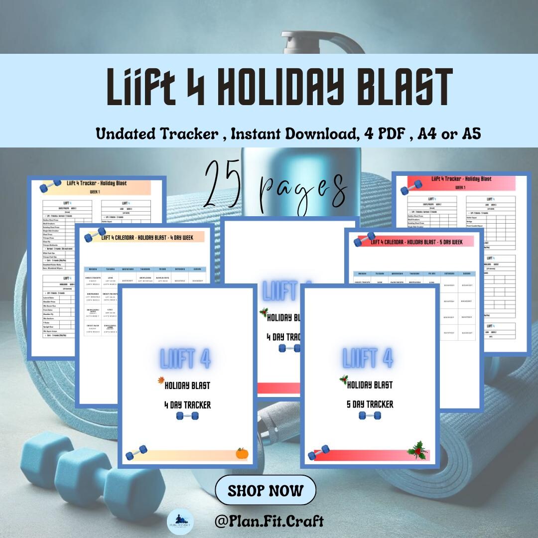 Liift 4 Holiday Blast Dumbbell Trackers - Etsy
