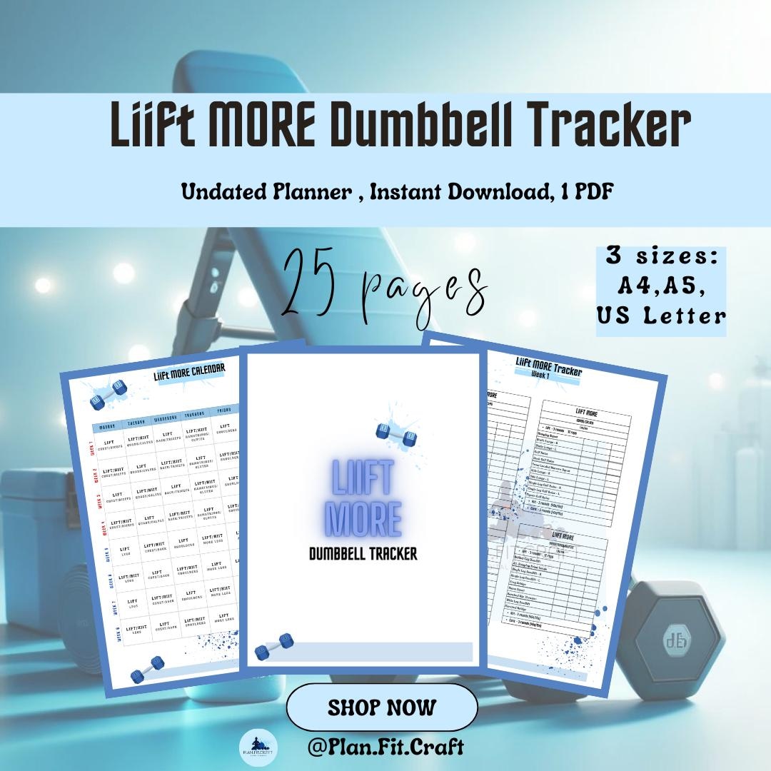 Lift MORE Dumbbell Trackers - UNIQUE and SIMPLIFIED! | Printable ...