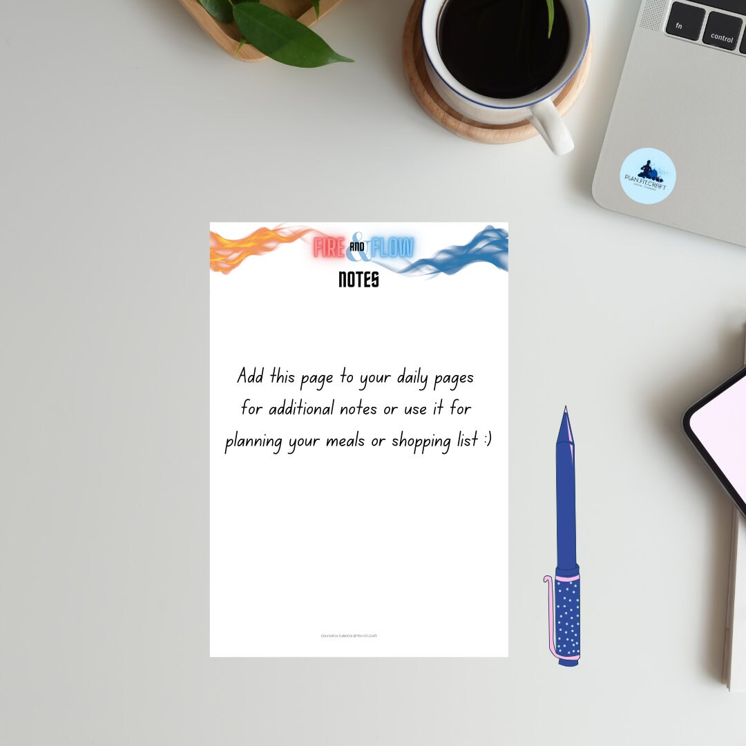 4 Weeks FIRE AND FLOW Printable Undated Daily Beachbody Portion Fix 2B ...