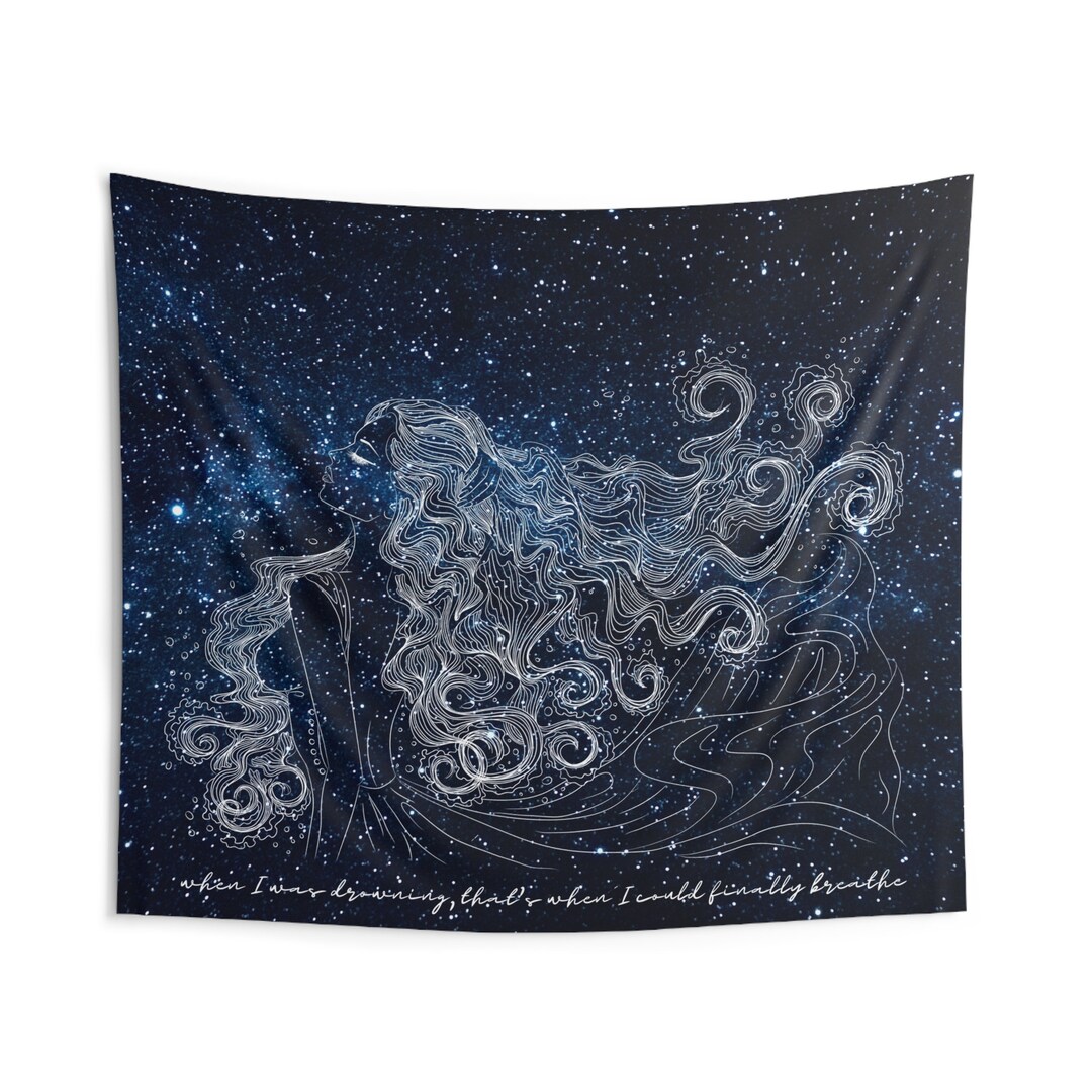 Taylor Swift Tapestry, Clean Lyrics 1989, Mermaid Indoor Wall Tapestry ...