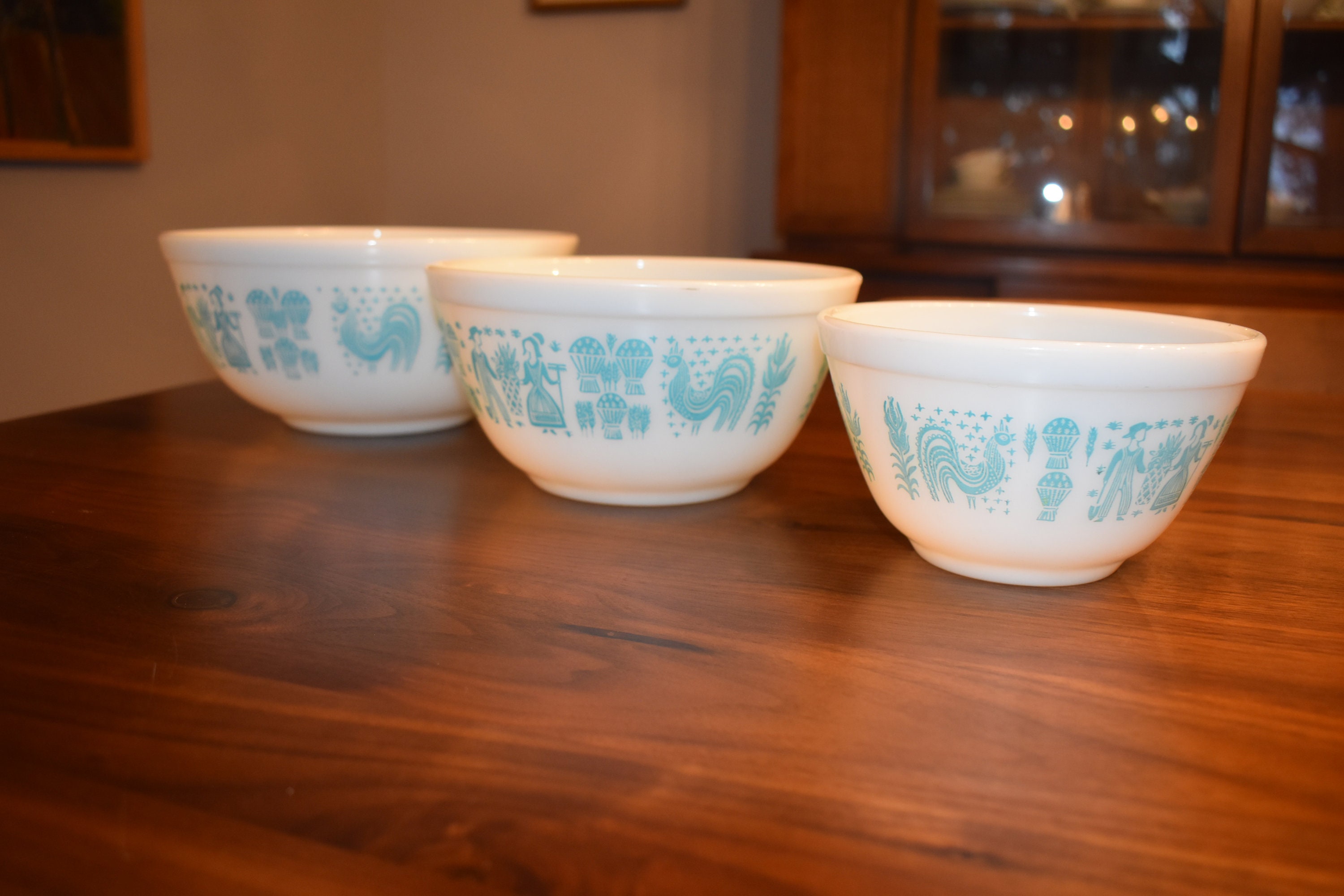 Vintage Pyrex Blue Amish Butterprint Set of 3 Mixing/nesting Bowls - Etsy