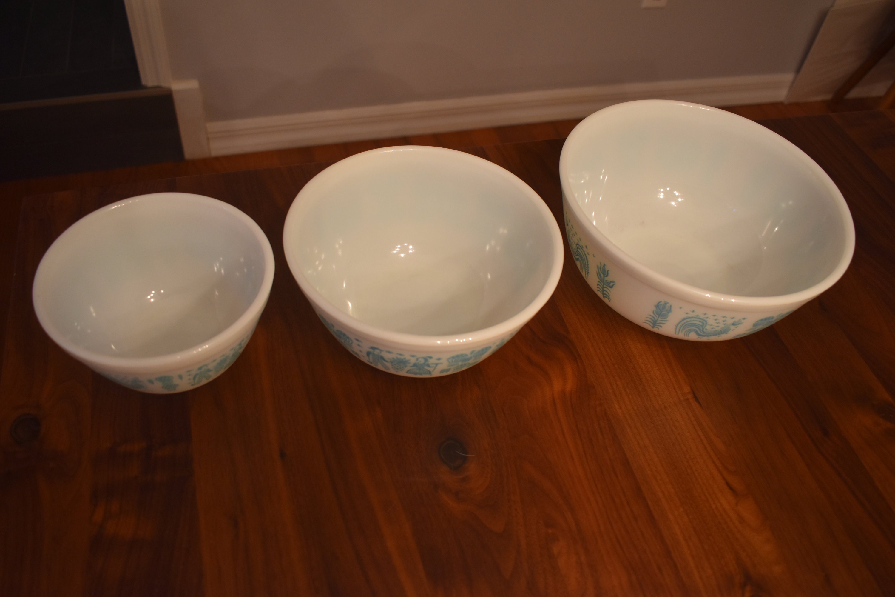 Vintage Pyrex Blue Amish Butterprint Set of 3 Mixing/nesting Bowls - Etsy