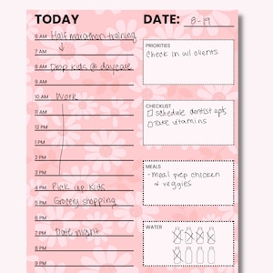 Daily Schedule, Printable Daily Planner, Productivity Planner, Instant ...