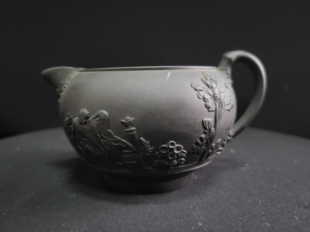 Black Basalt Wedgwood Pottery Cream Jug -19th Century - Etsy