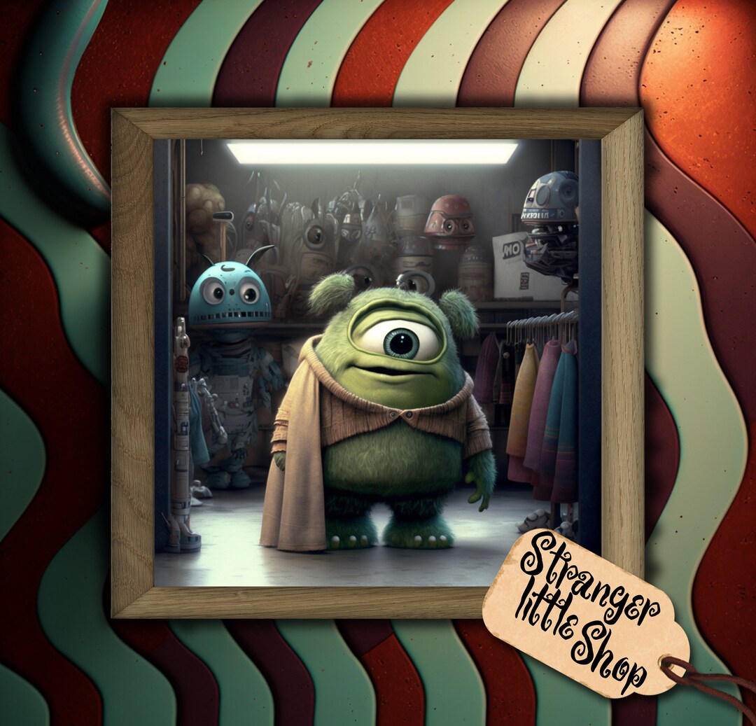 Mike Wazowski From Monsters Inc as Jedi Digital Art - Etsy Canada