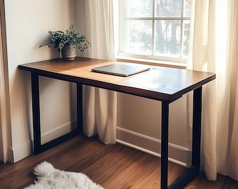 Solid Wood Desk the Westley Modern Farmhouse Style Laptop Table ...
