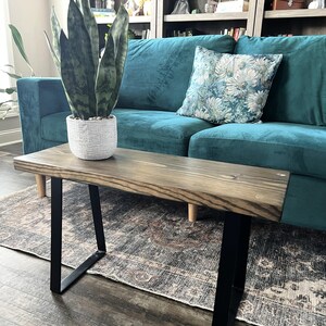 Handmade Rustic Wood Bench Trapezoid Steel Legs Entryway Bench Coffee ...