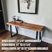 Handmade Rustic Wood Bench | Trapezoid Steel Legs | Entryway Bench ...