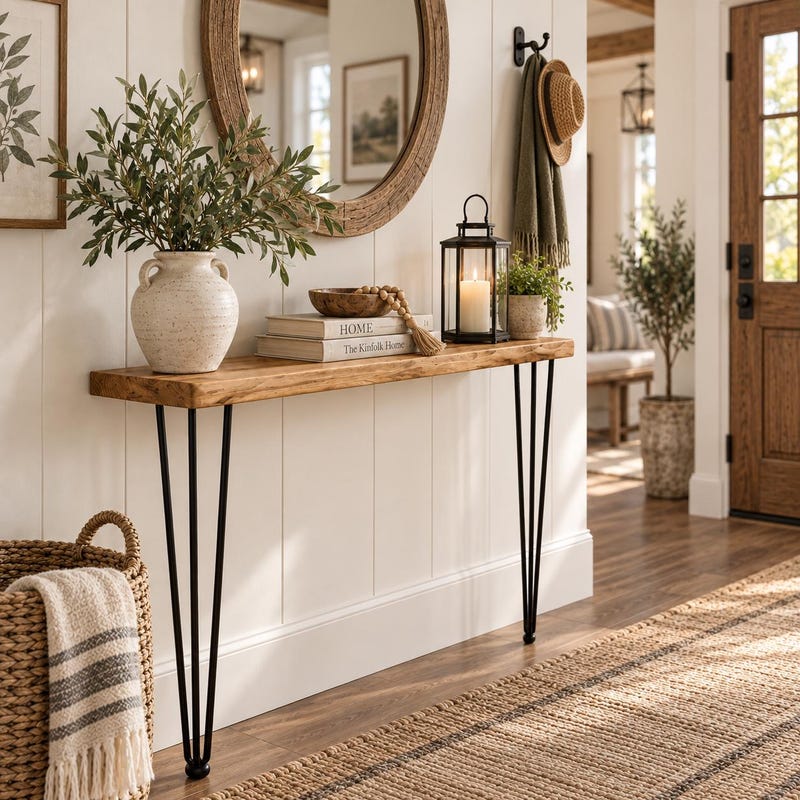 Narrow Entryway Table Gold - Etsy