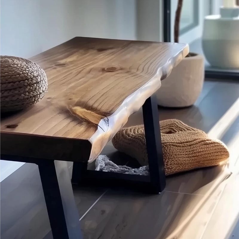 Live Edge Bench - Etsy