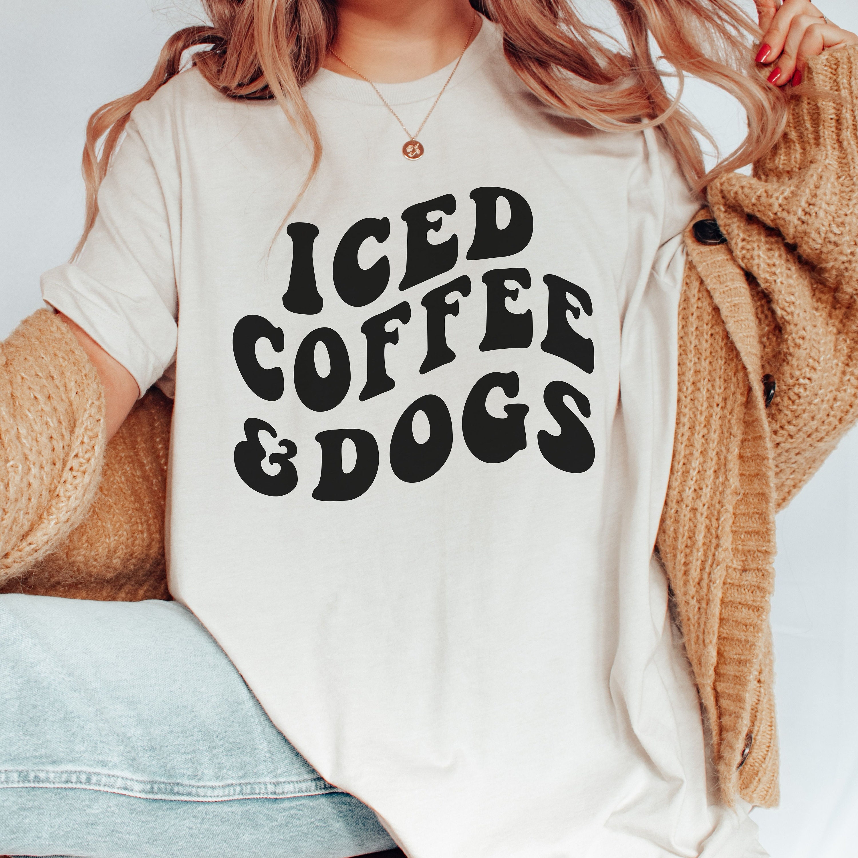 Iced Coffee & Dogs Svg Retro Coffee Png Iced Coffee and Dogs - Etsy