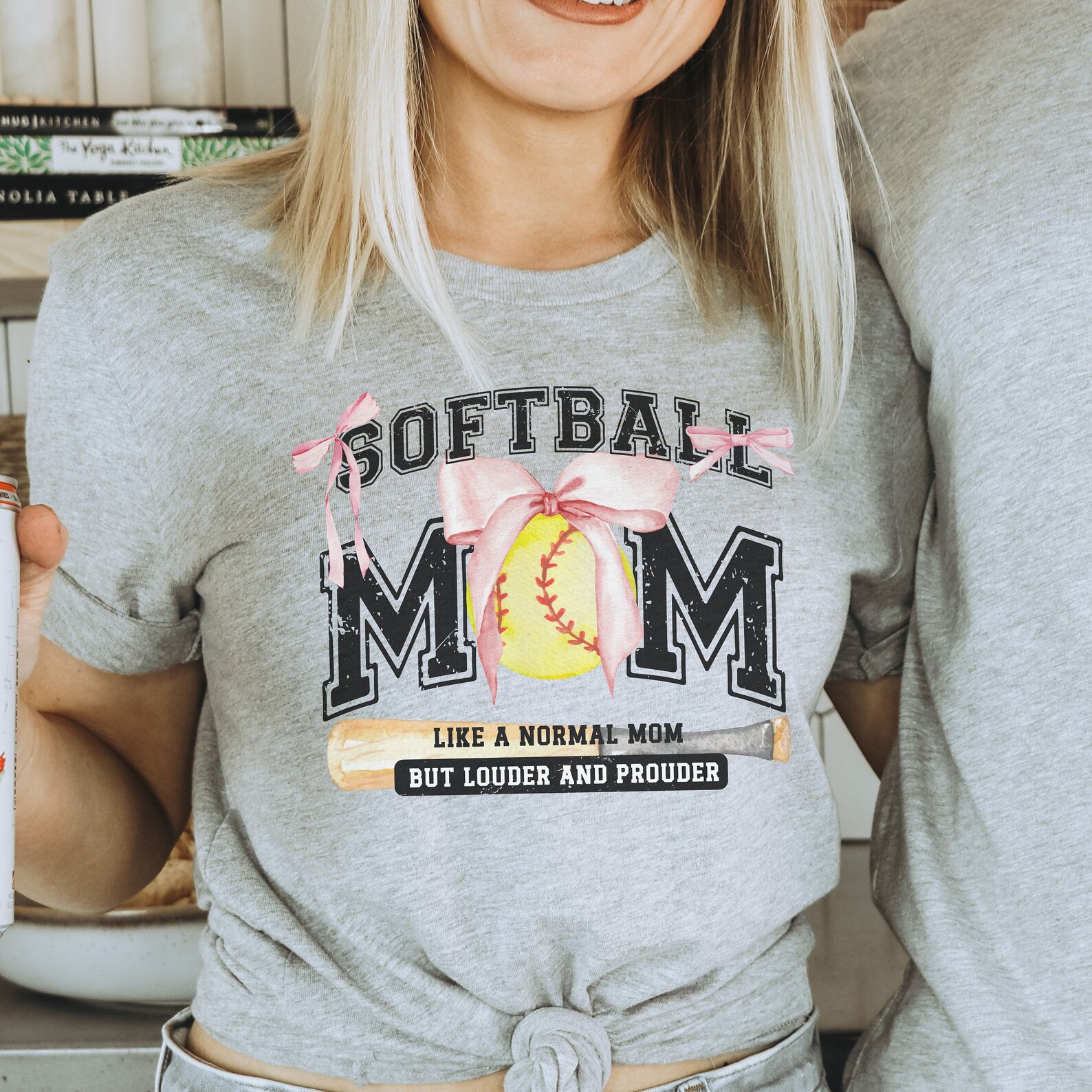 Softball Mom Png, Coquette Pink Watercolor Bows, Prouder & Louder ...