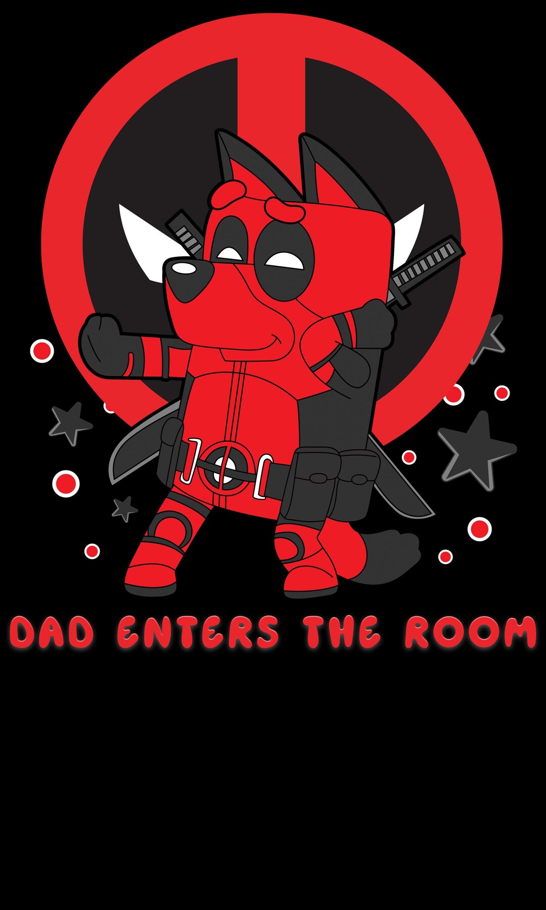 Deadpool and Blue Heeler Dad Father's Day Gift, PNG for DTF Transfers ...