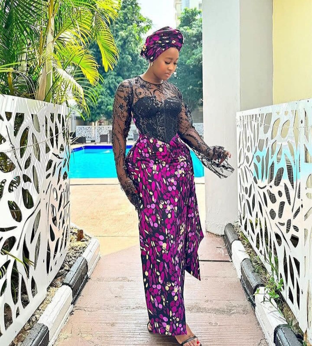 Ankara Mix Gown , Royal Gown Outfit, Prom Outfit, Pre Wedding Gown ...