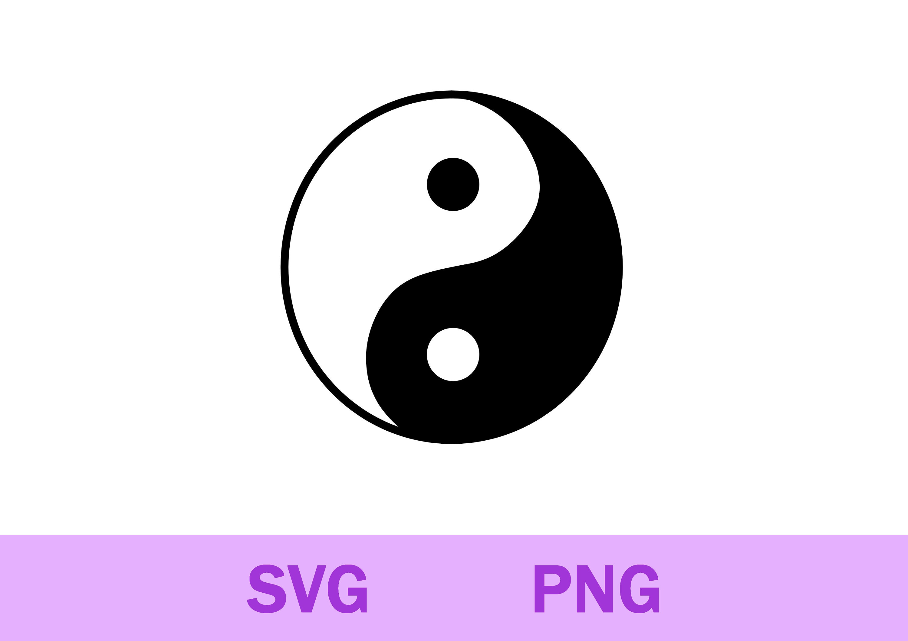 Yin And Yang Svg Png Yin Yang Svg Png Yin Yang Clipart Etsy Canada