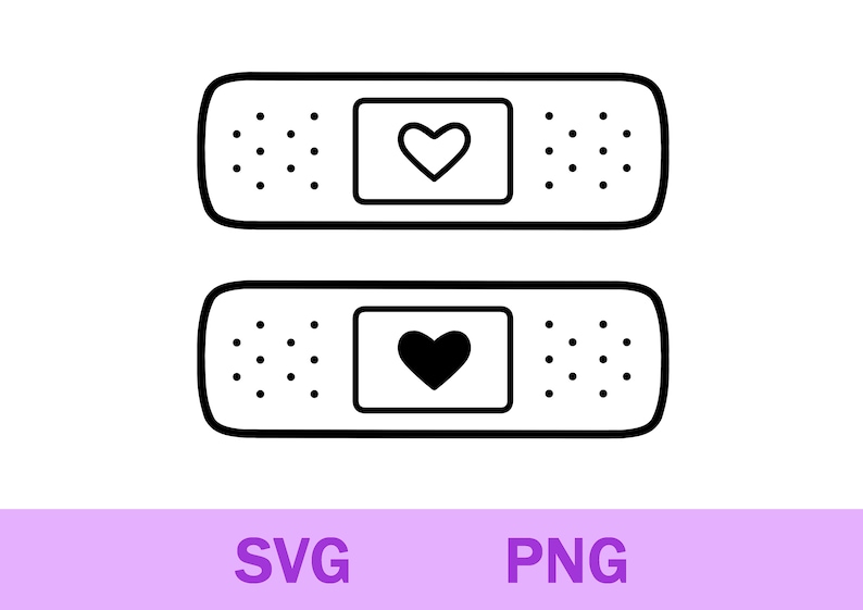 Heart Plaster Svg Png, Menhera Heart Bandage Svg Png, Plaster Clipart ...