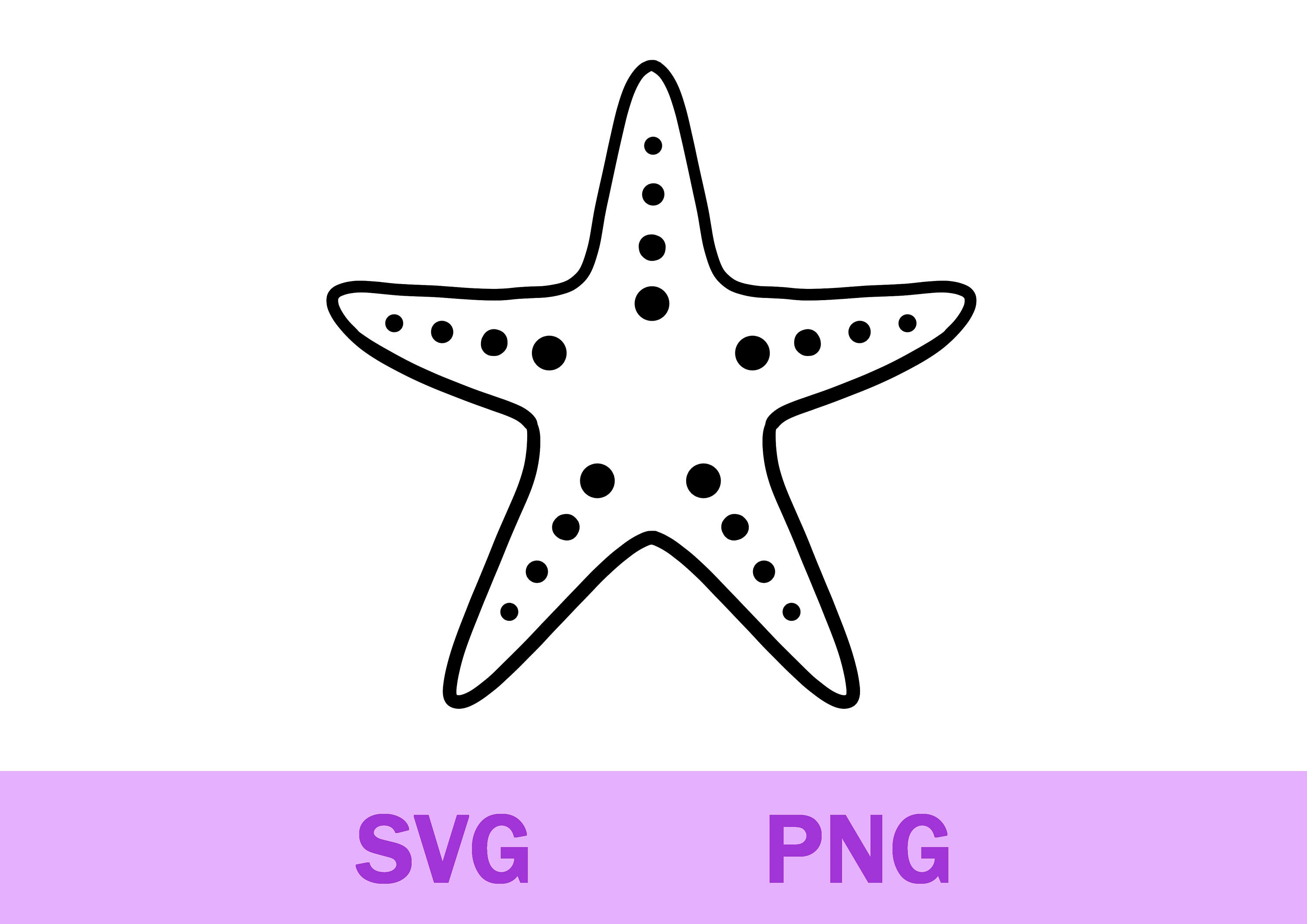 Starfish Clip Art Outline