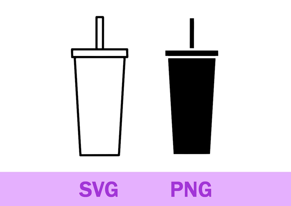Tumbler Cup Svg Png, Iced Coffee Cup Svg Png, Tumbler Clipart, Cricut ...