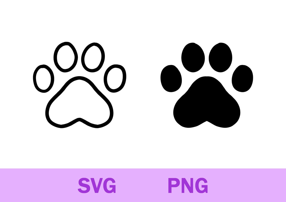 Chat patte Svg Png Animal patte Svg Png patte de chat - Etsy France