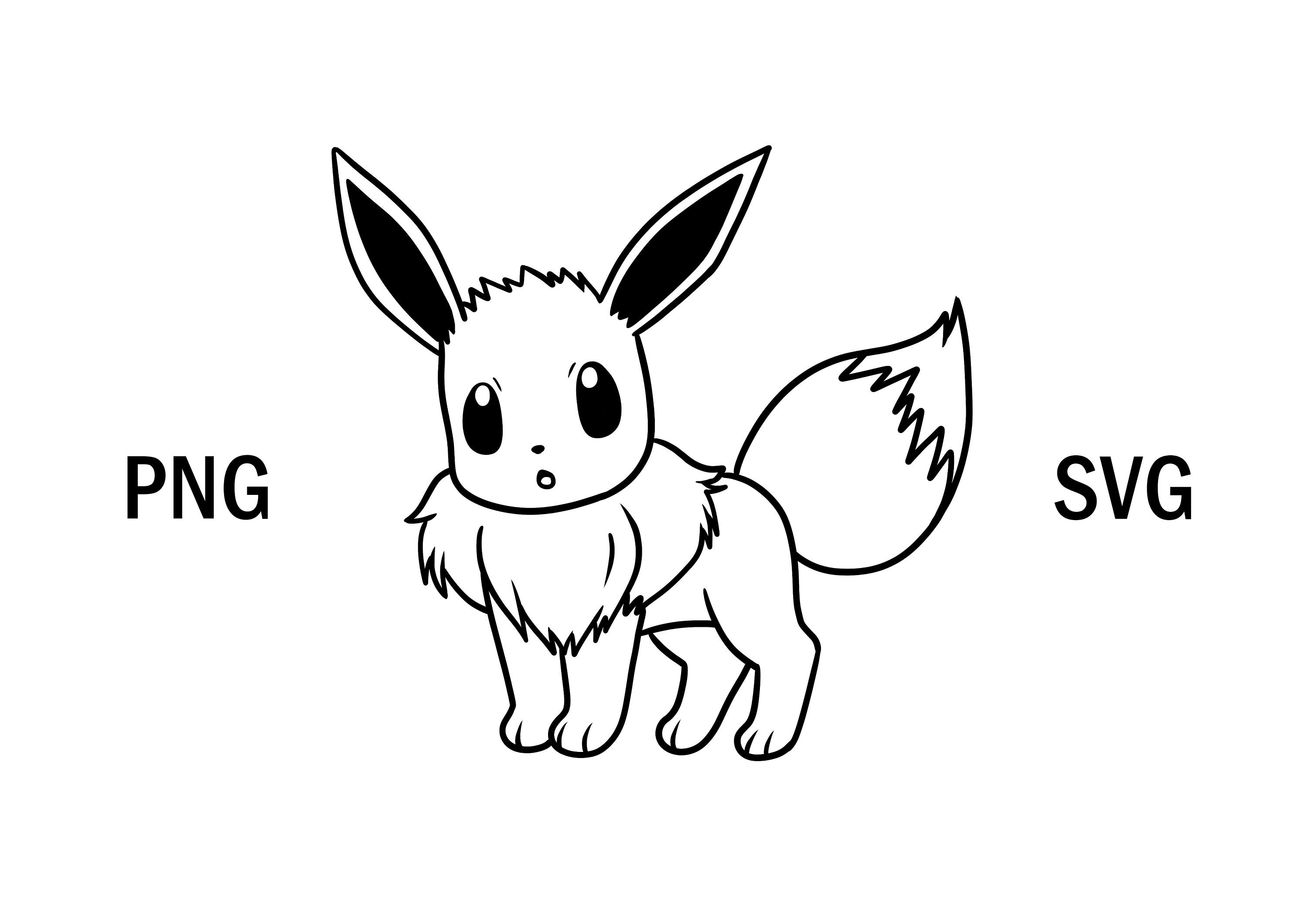 Pokemon Eevee PNG SVG Digital Download for Cricut Silhouette - Etsy Canada