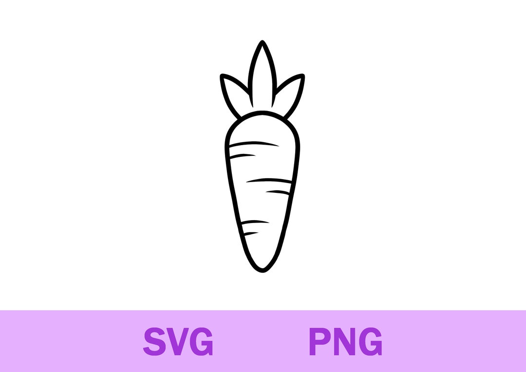 Carrot Svg Png, Carrot Outline Svg Png, Carrot Clipart, Cricut ...