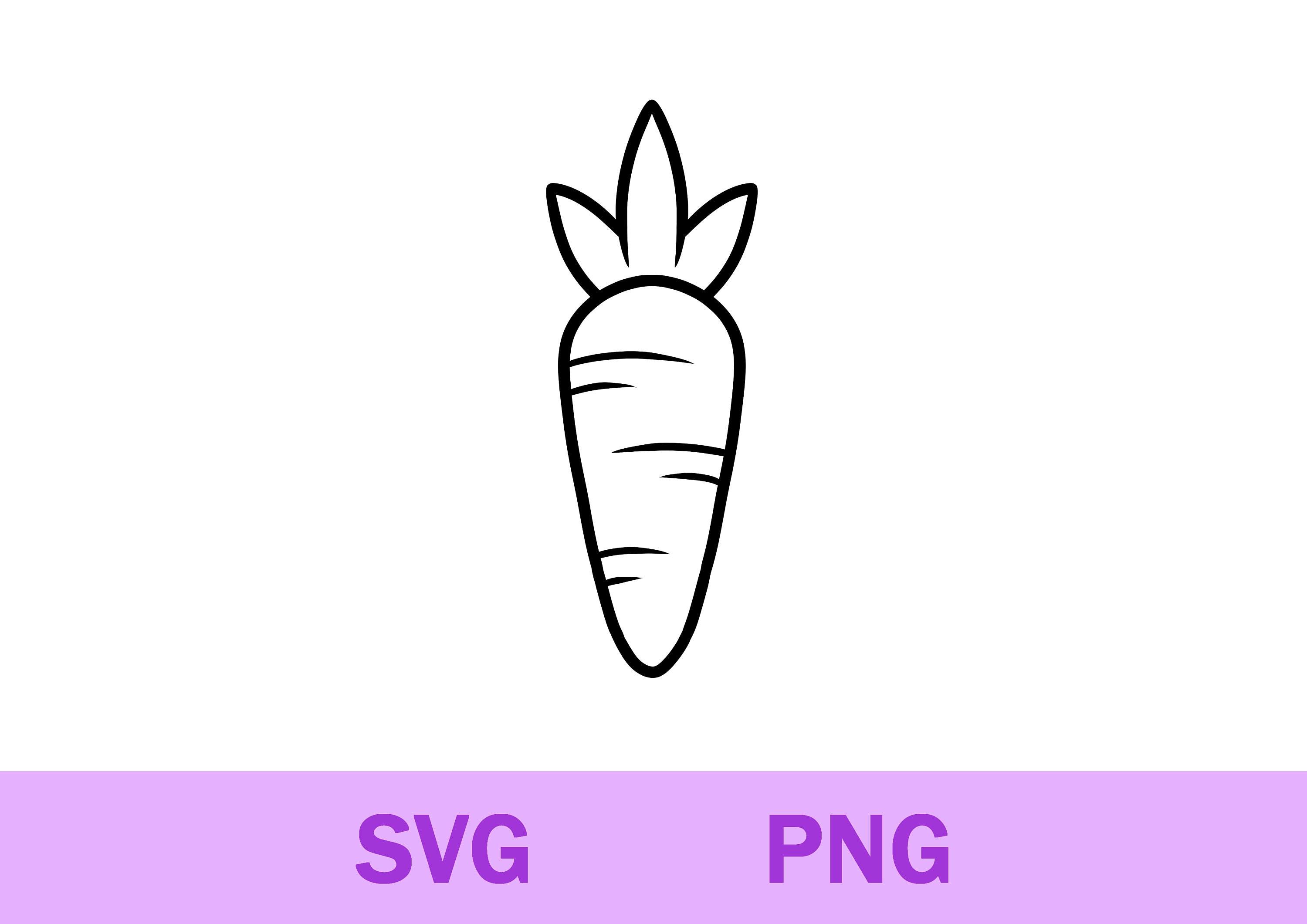 Carrot Svg Png, Carrot Outline Svg Png, Carrot Clipart, Cricut ...