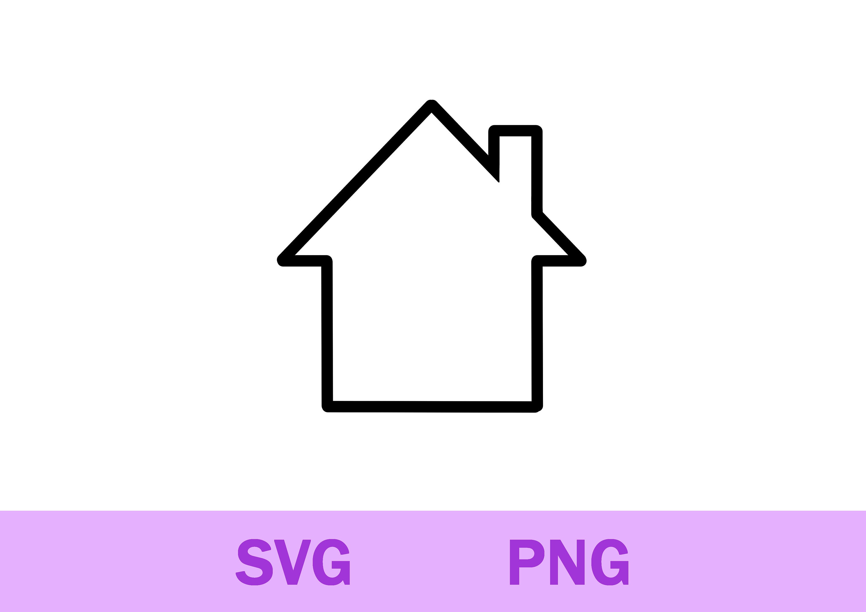 House Outline Svg Png, House Svg Png, House Clipart, Cricut Silhouette ...