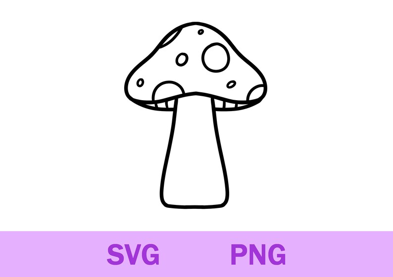 Mushroom Svg Png Mushroom Toadstool Svg Png Mushroom - Etsy