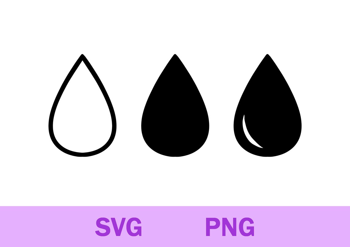 Water Drop Svg Png, Rain Drop Svg Png, Water Drop Clipart, Cricut ...