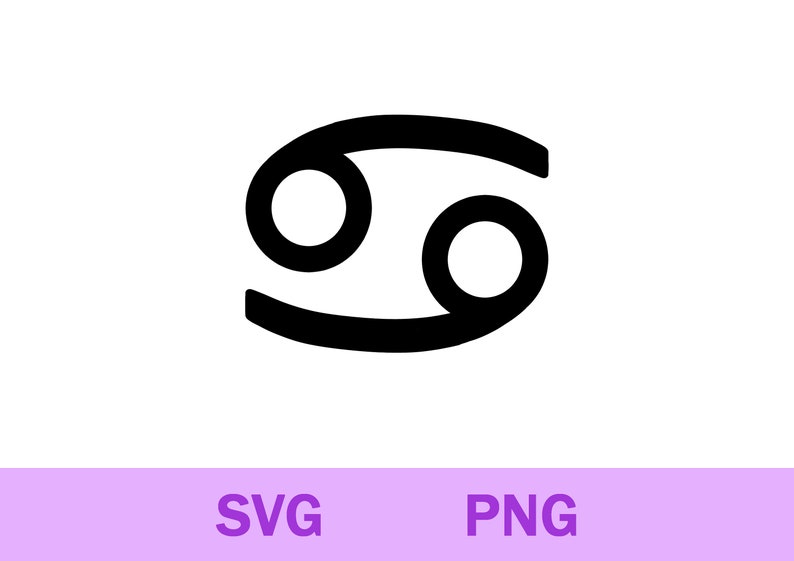 Cancer Zodiac Sign Svg Png Astrology Svg Png Cancer Zodiac Etsy