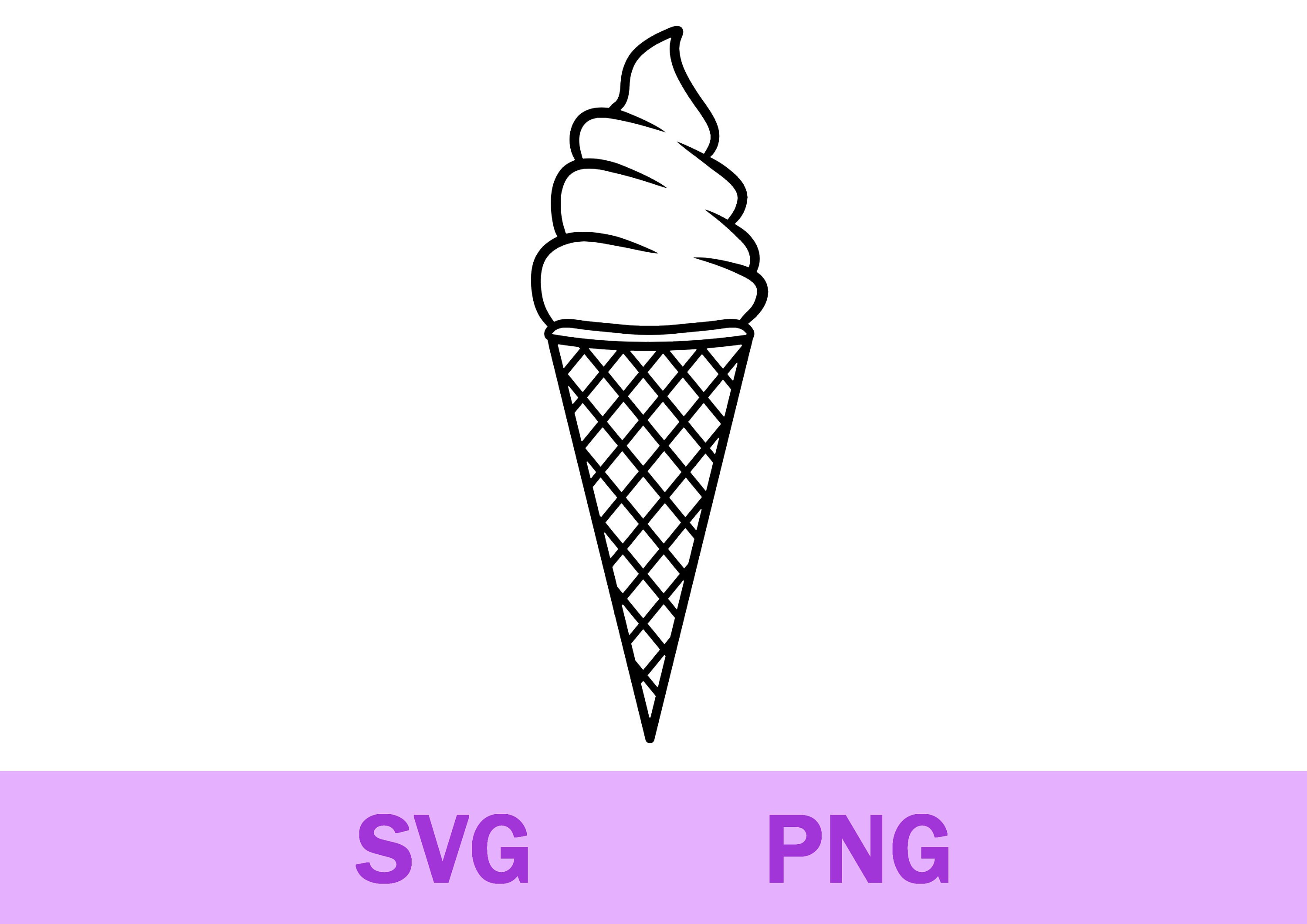 Ice Cream Svg Png Ice Cream Cone Svg Png Ice Cream Cone Etsy Ireland