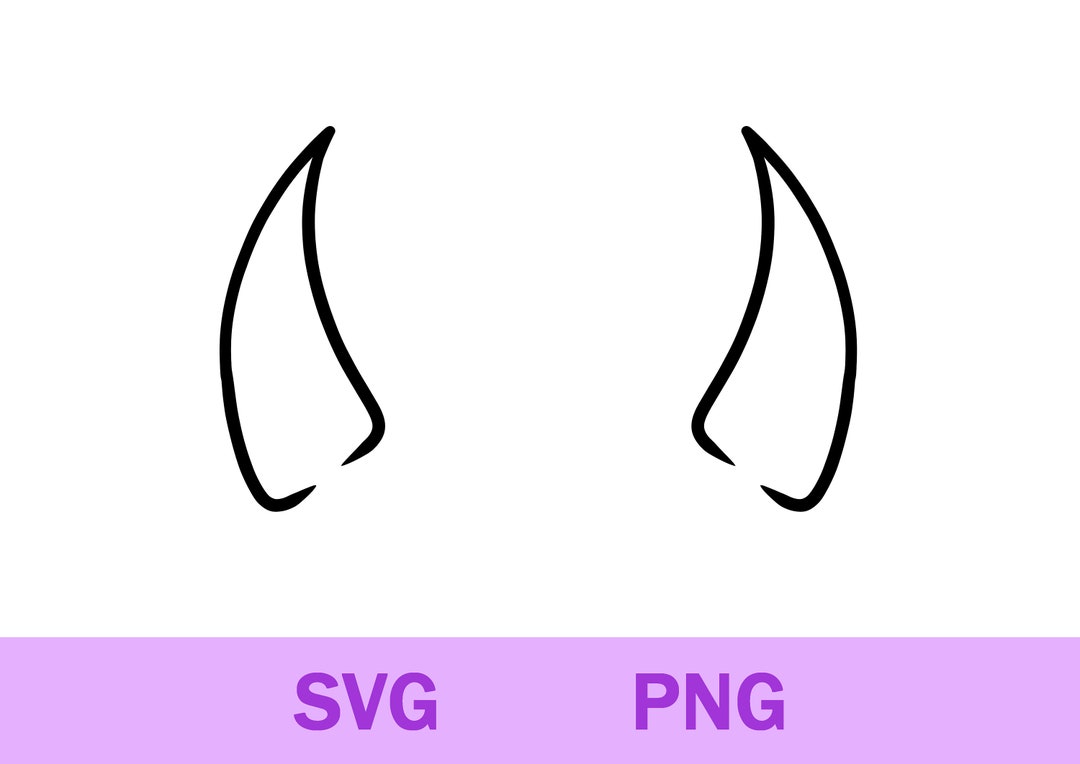 Demon Horns Svg Png, Devil Horns Svg Png, Demon Horns Clipart, Cricut ...