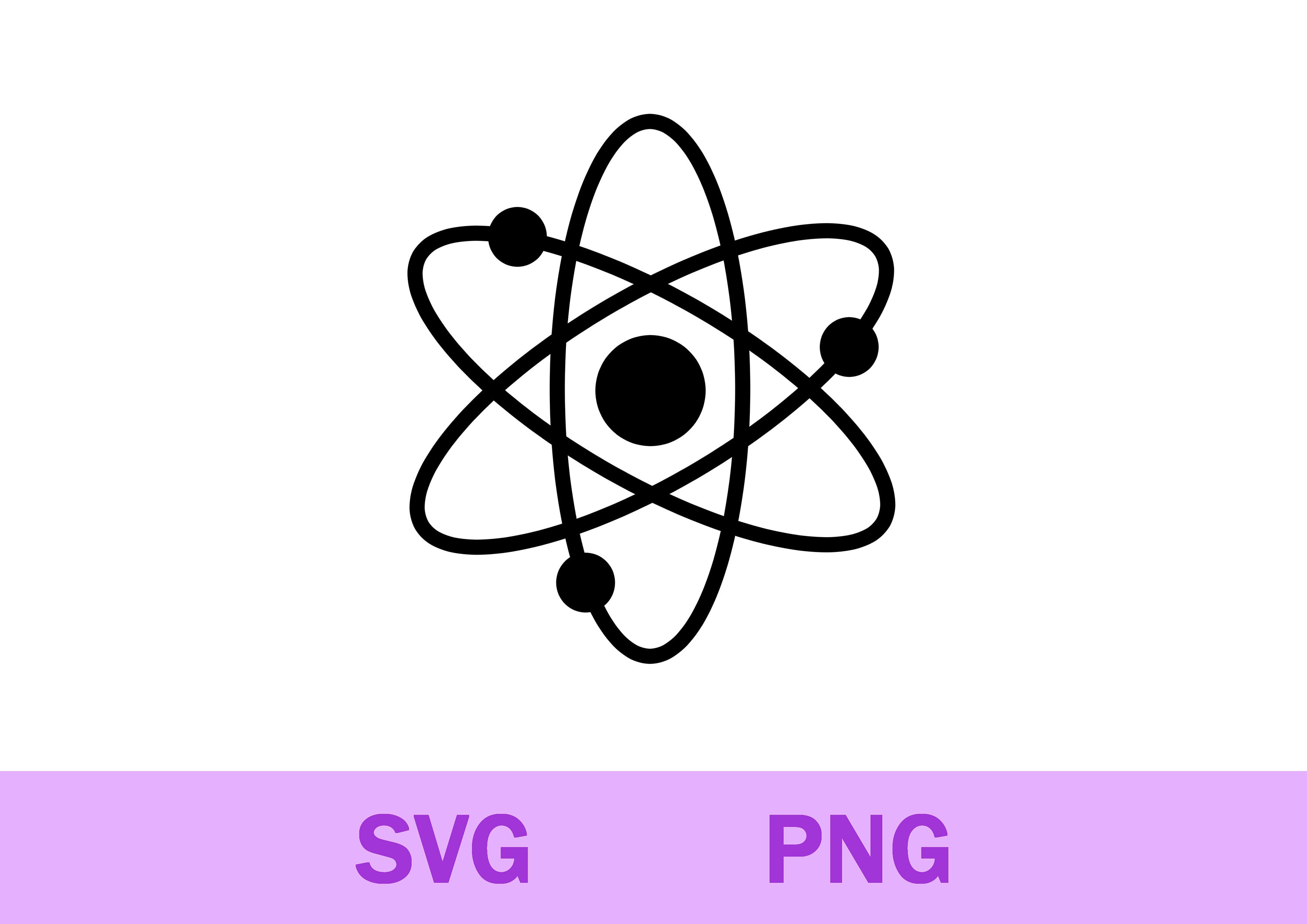 Atom Svg Png, Science Atom Svg Png, Atom Clipart, Cricut Silhouette ...