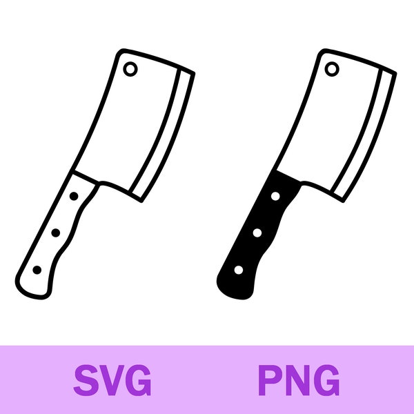 Butcher Knife Svg - Etsy
