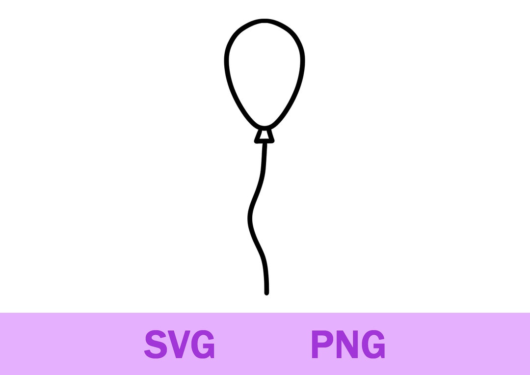 Balloon Svg Png, Balloon Outline Svg Png, Balloon Clipart, Cricut ...
