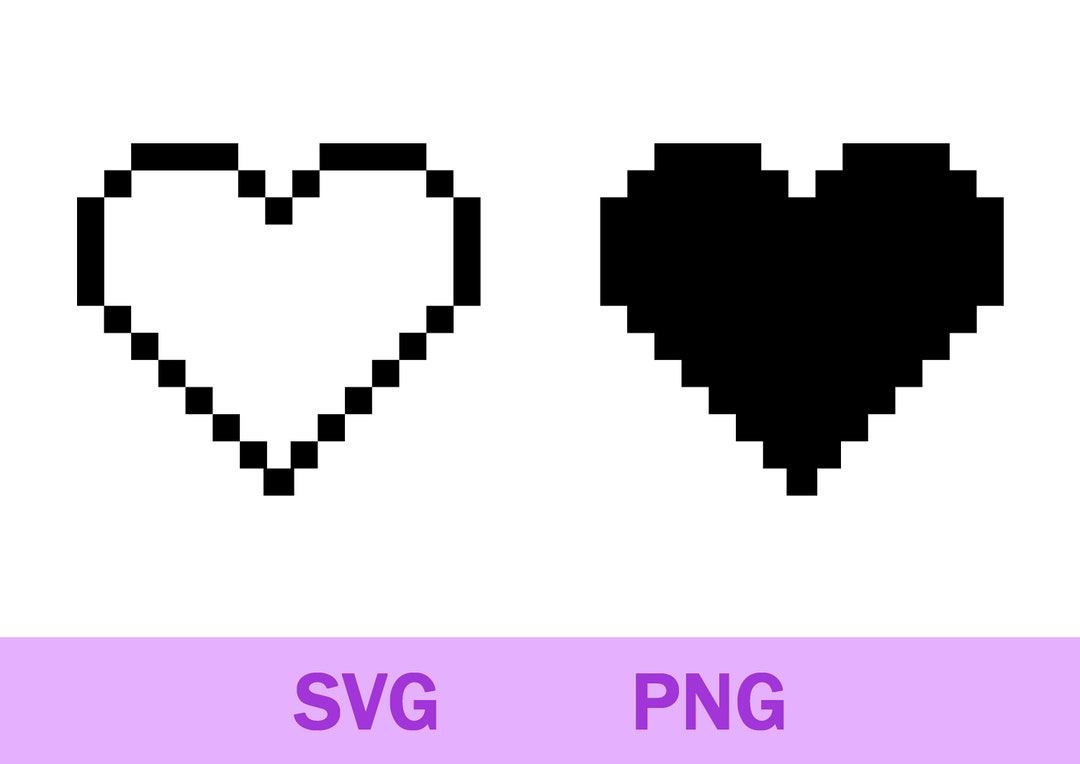 Pixel Heart Svg Png, 8-bit Video Game Heart Svg Png, Pixel Heart ...
