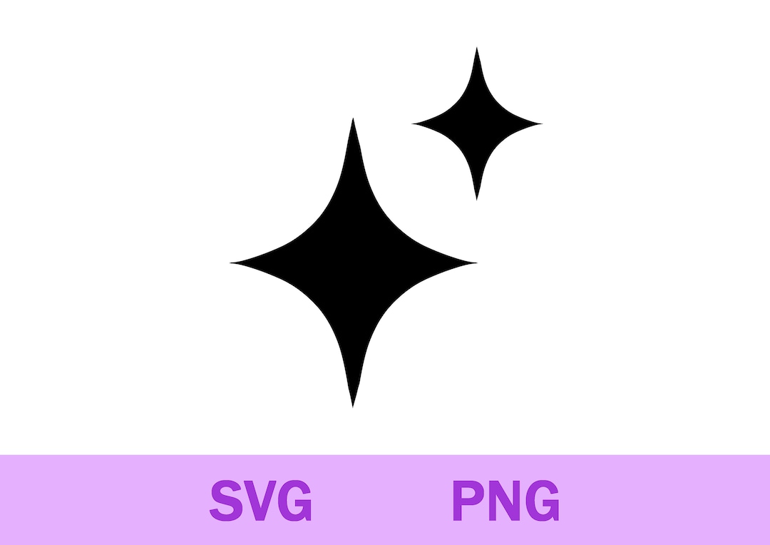 Sparkle Svg Png, Star Sparkle Svg Png, Sparkle Clipart, Cricut Silhouette Cutting File, Digital ...