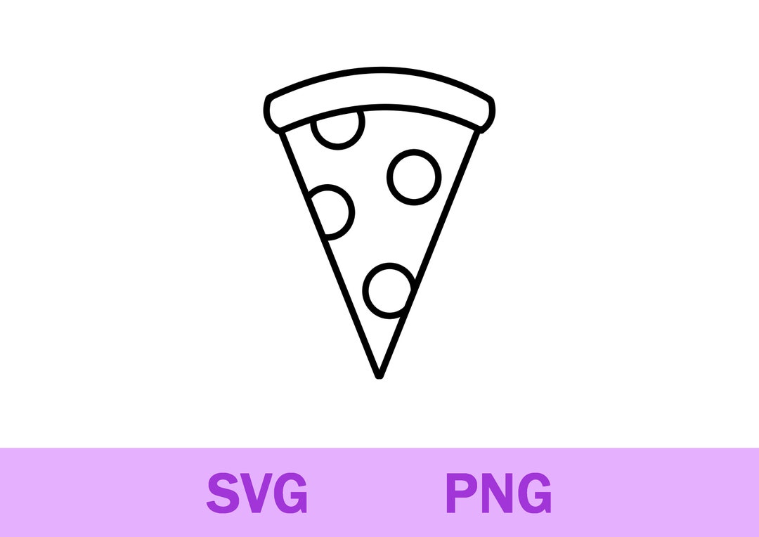 Pizza Slice Svg Png, Pizza Outline Svg Png, Pizza Clipart, Cricut ...
