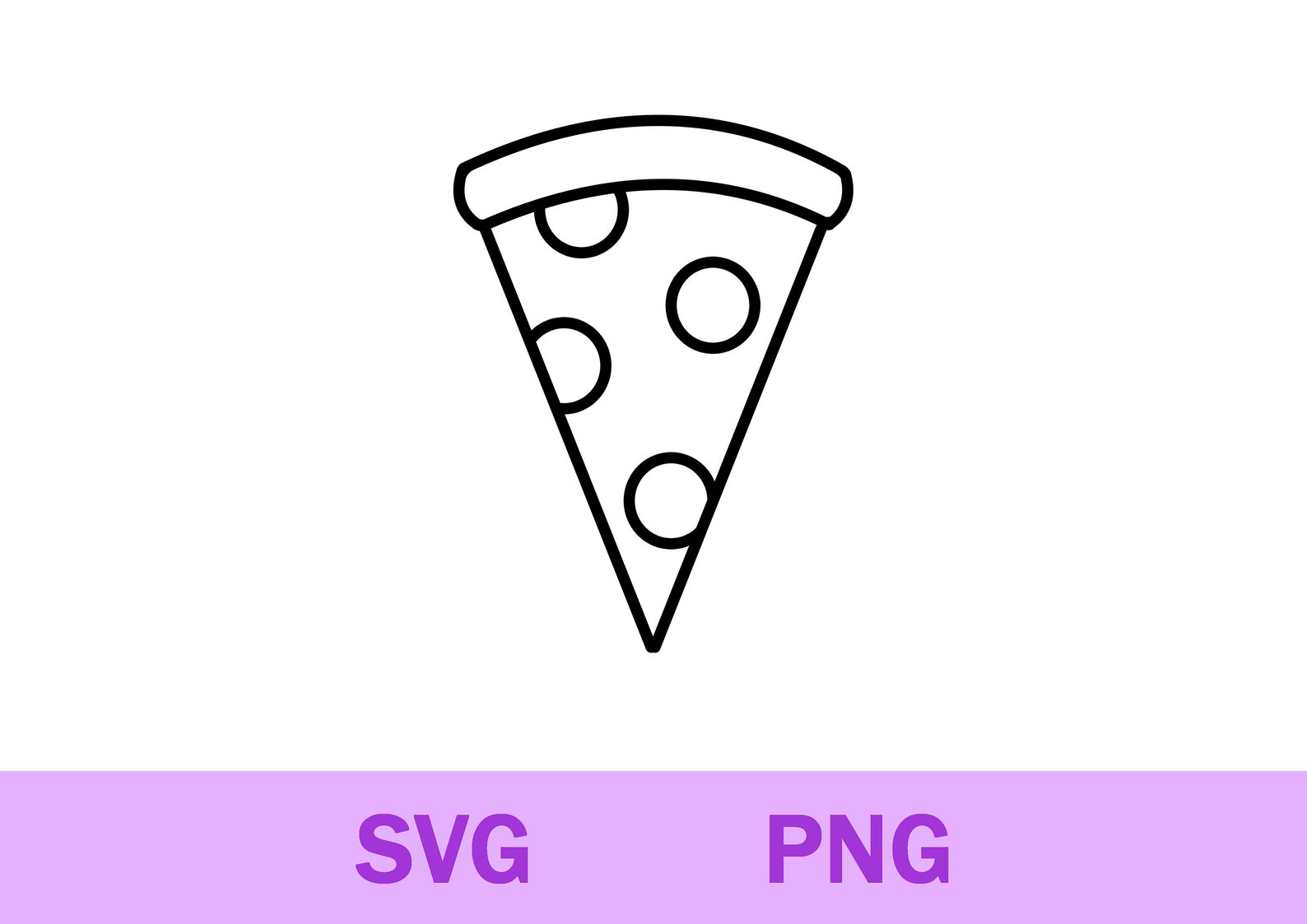 Pizza Slice Svg Png, Pizza Outline Svg Png, Pizza Clipart, Cricut ...