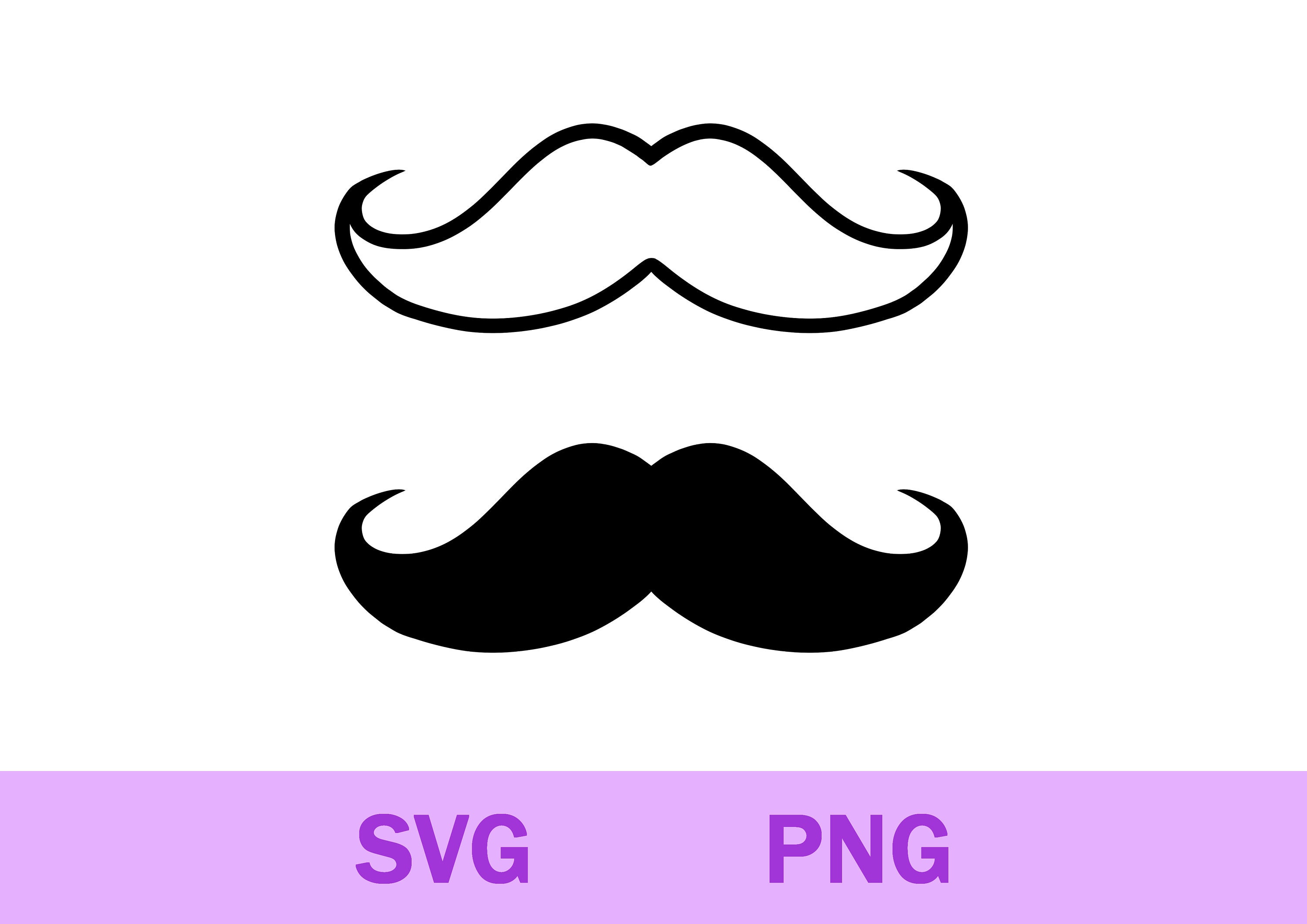 Moustache Svg Png, Moustache Outline Silhouette Svg Png, Lightning Bolt ...